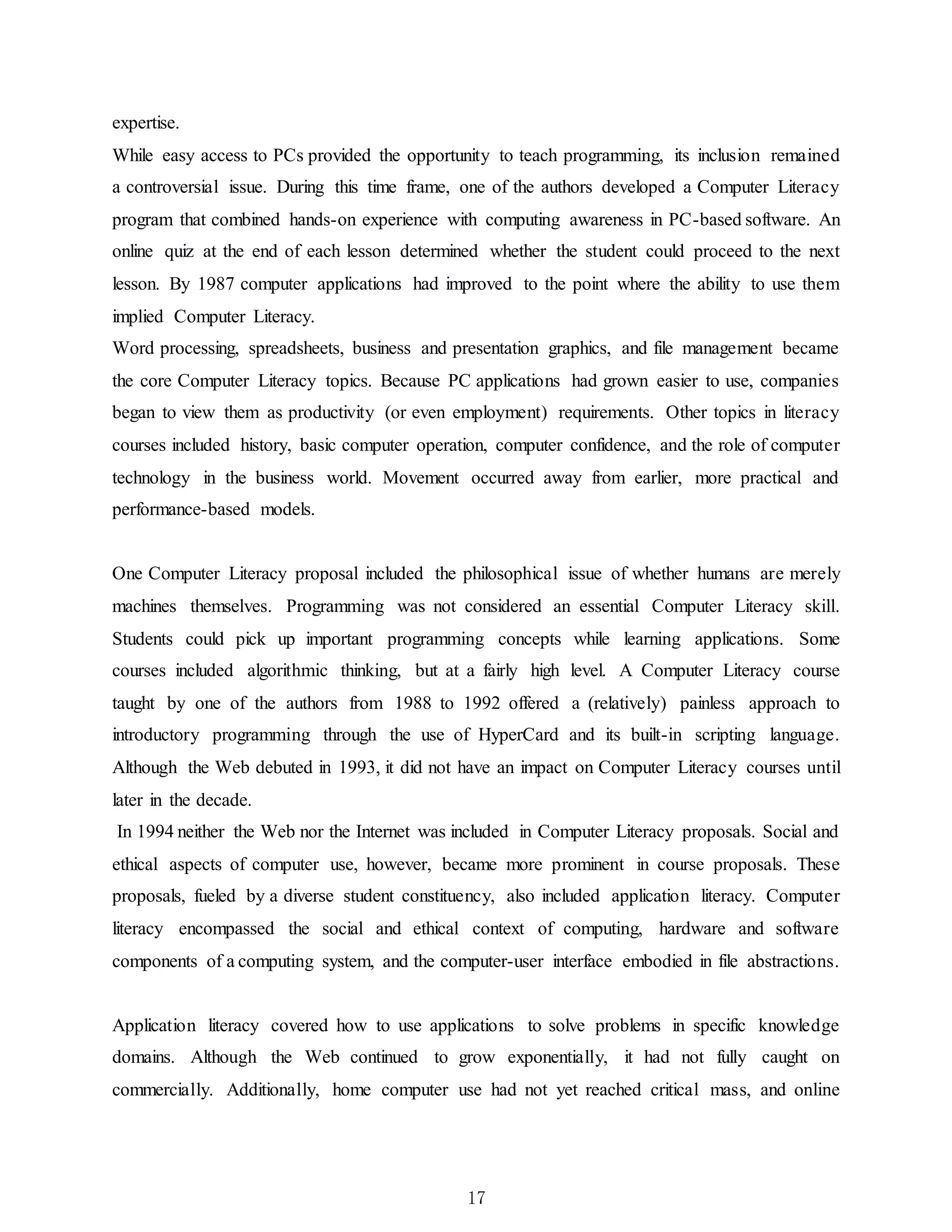 computer literacy course for CHUSS students, makerere | PDF