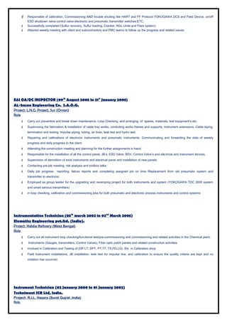 E&I QA QC SUPERVISOR....ORGINAL 2 | PDF