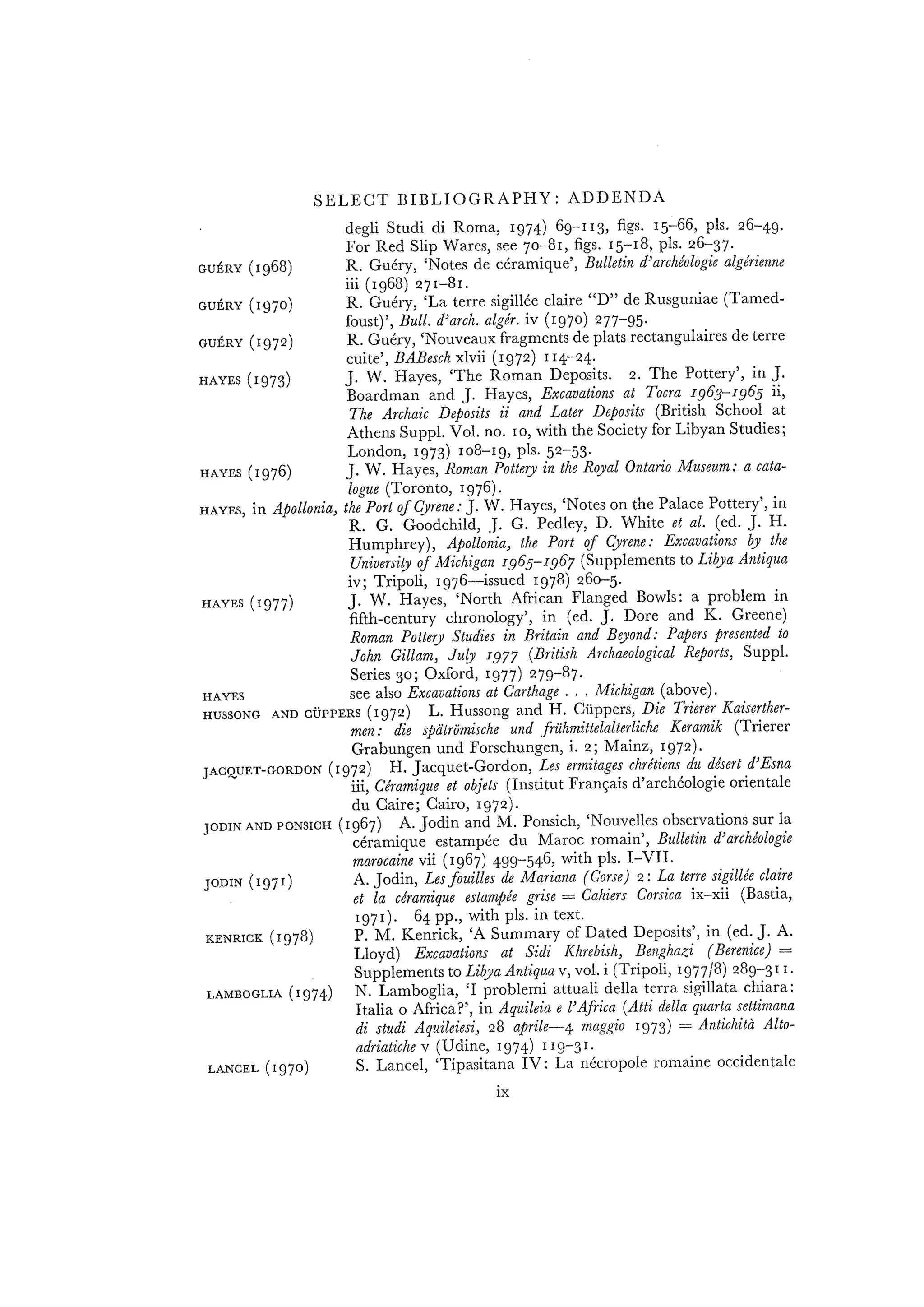 Supplement To Late Roman Pottery John W Hayes | PDF