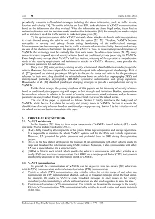 Security schemes based on conditional privacy-preserving vehicular ad hoc networks | PDF