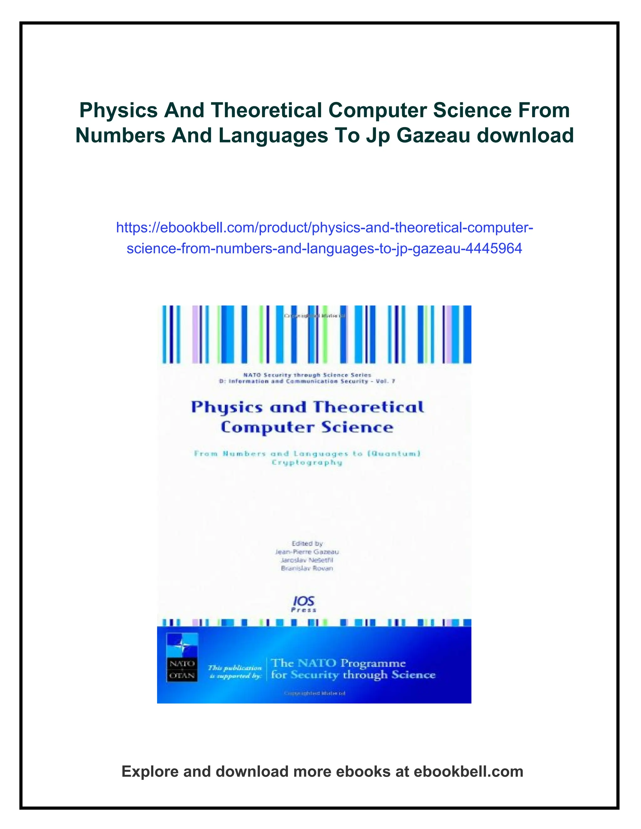 Physics And Theoretical Computer Science From Numbers And Languages To ...