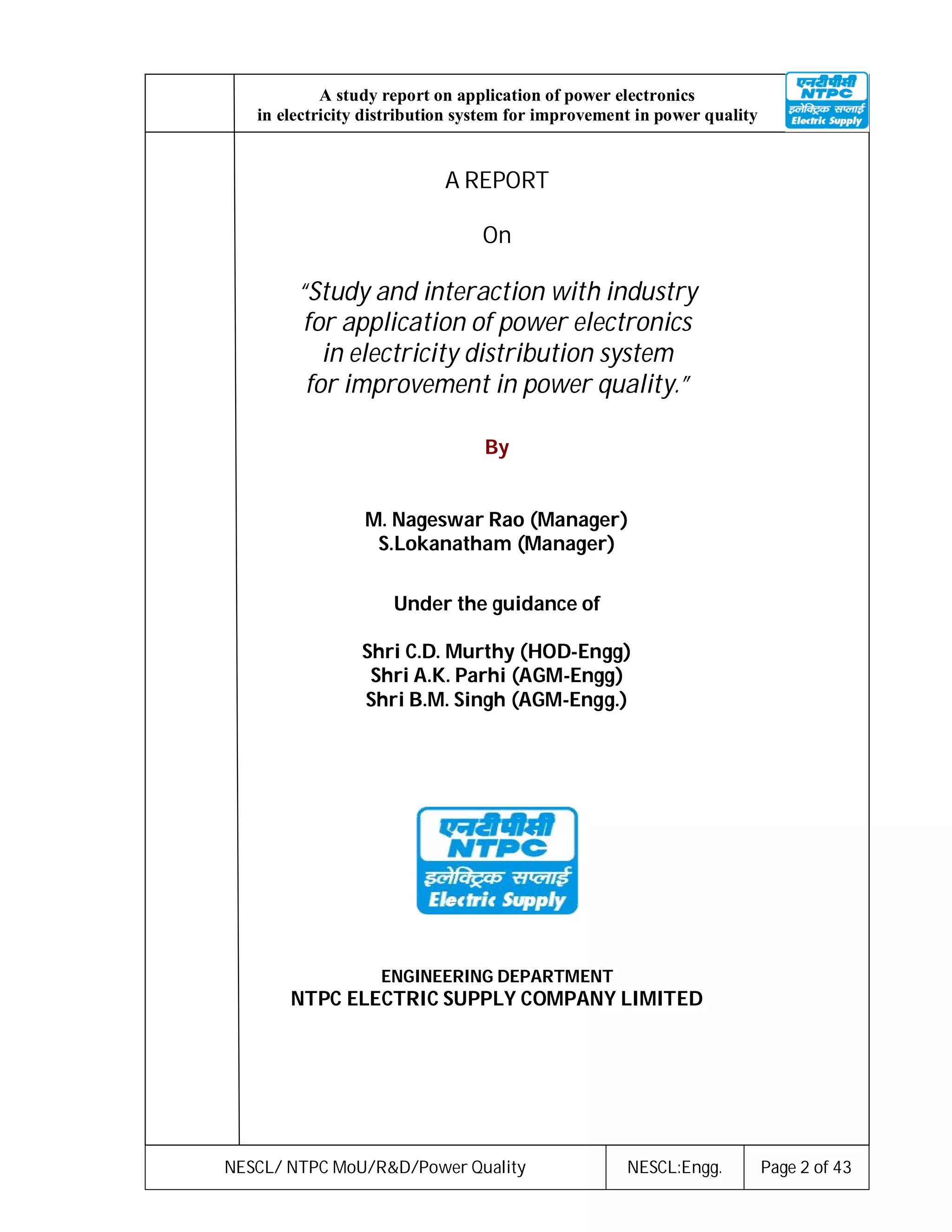 Power Quality-Report | PDF