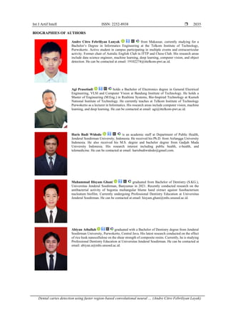 Dental caries detection using faster region-based convolutional neural network with residual ...