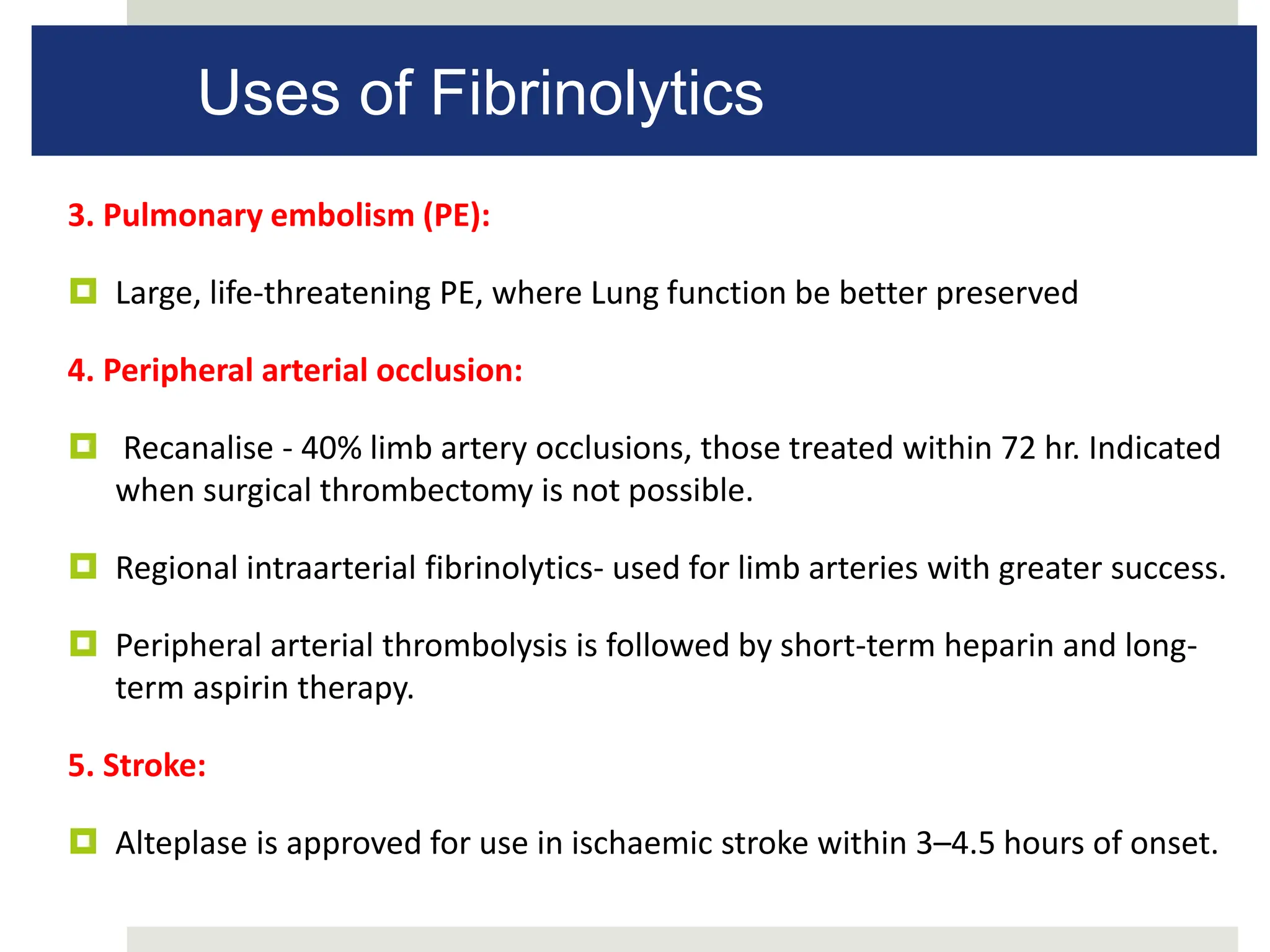 Pharmacology - Fibrinolytics powerpoint presentation | PPTX