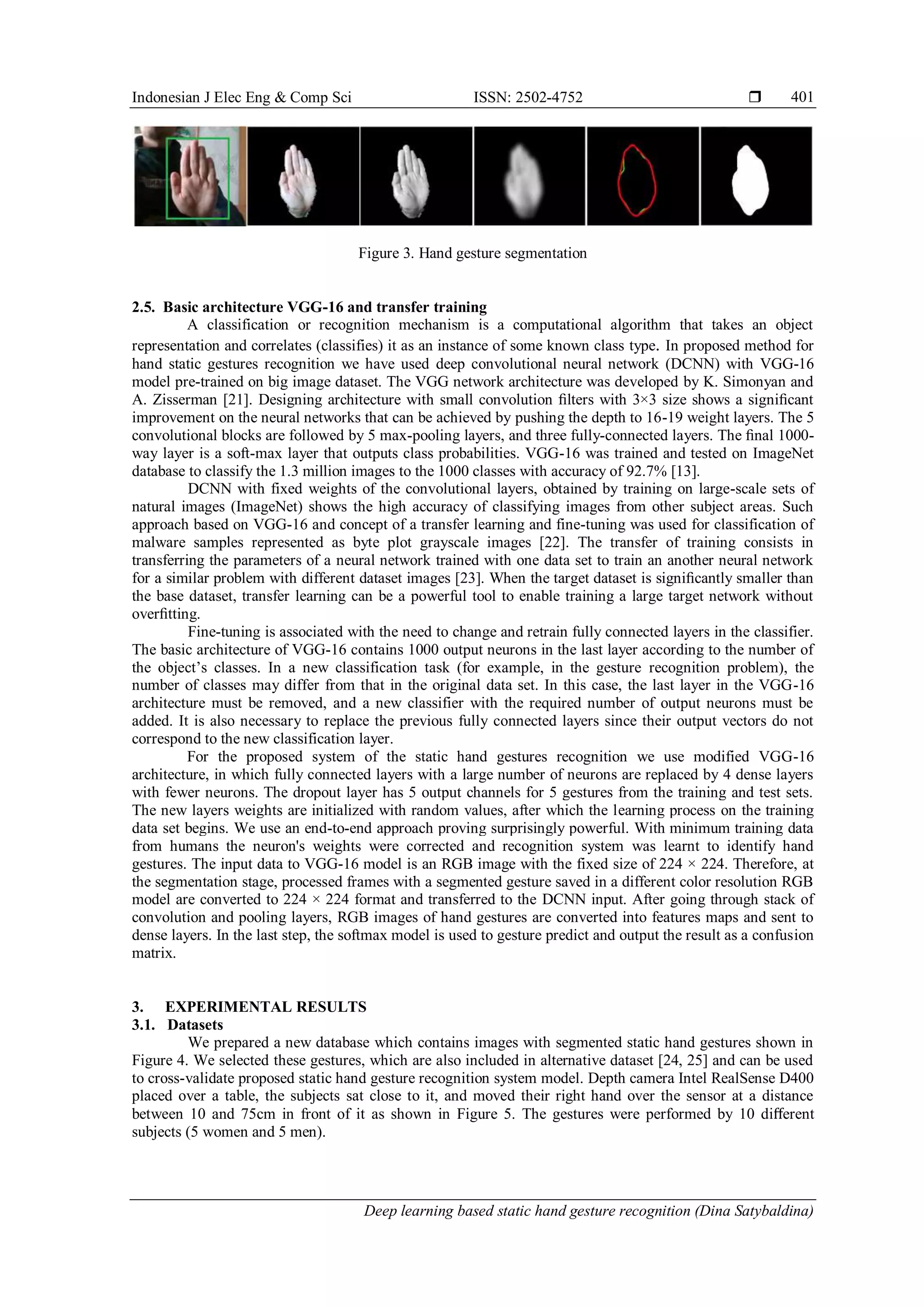 Deep learning based static hand gesture recognition | PDF