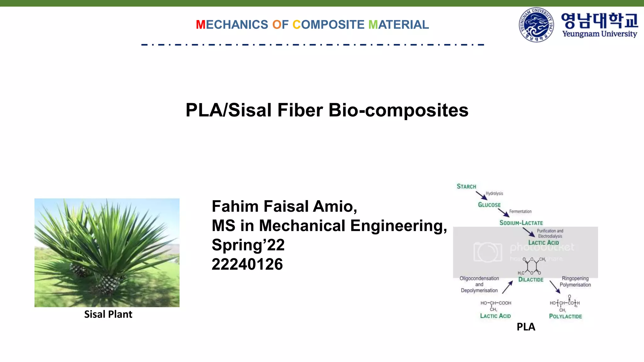 PLA/Sisal Fiber composite.pptx
