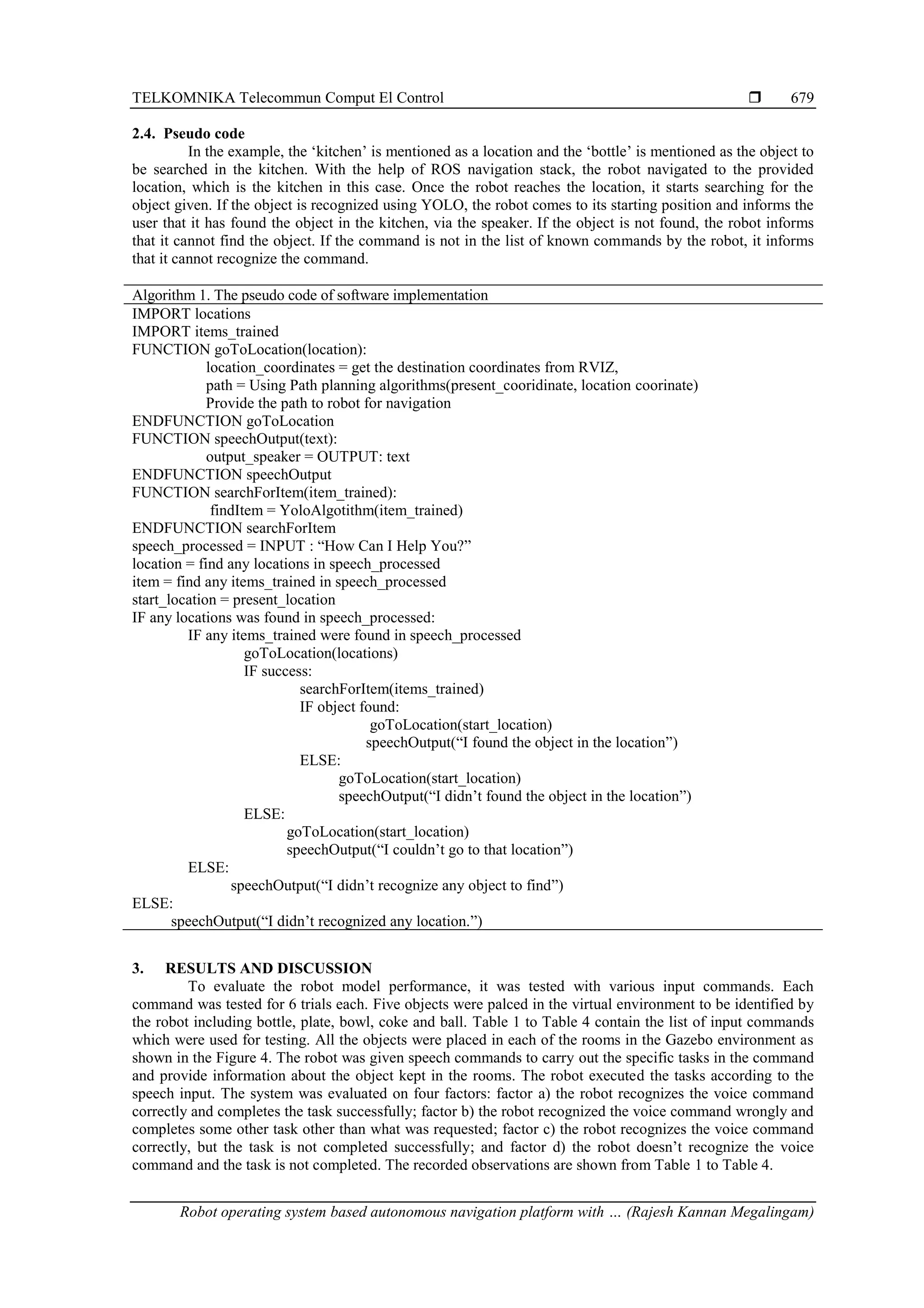 Robot Operating System Based Autonomous Navigation Platform With Human Robot Interaction Pdf 