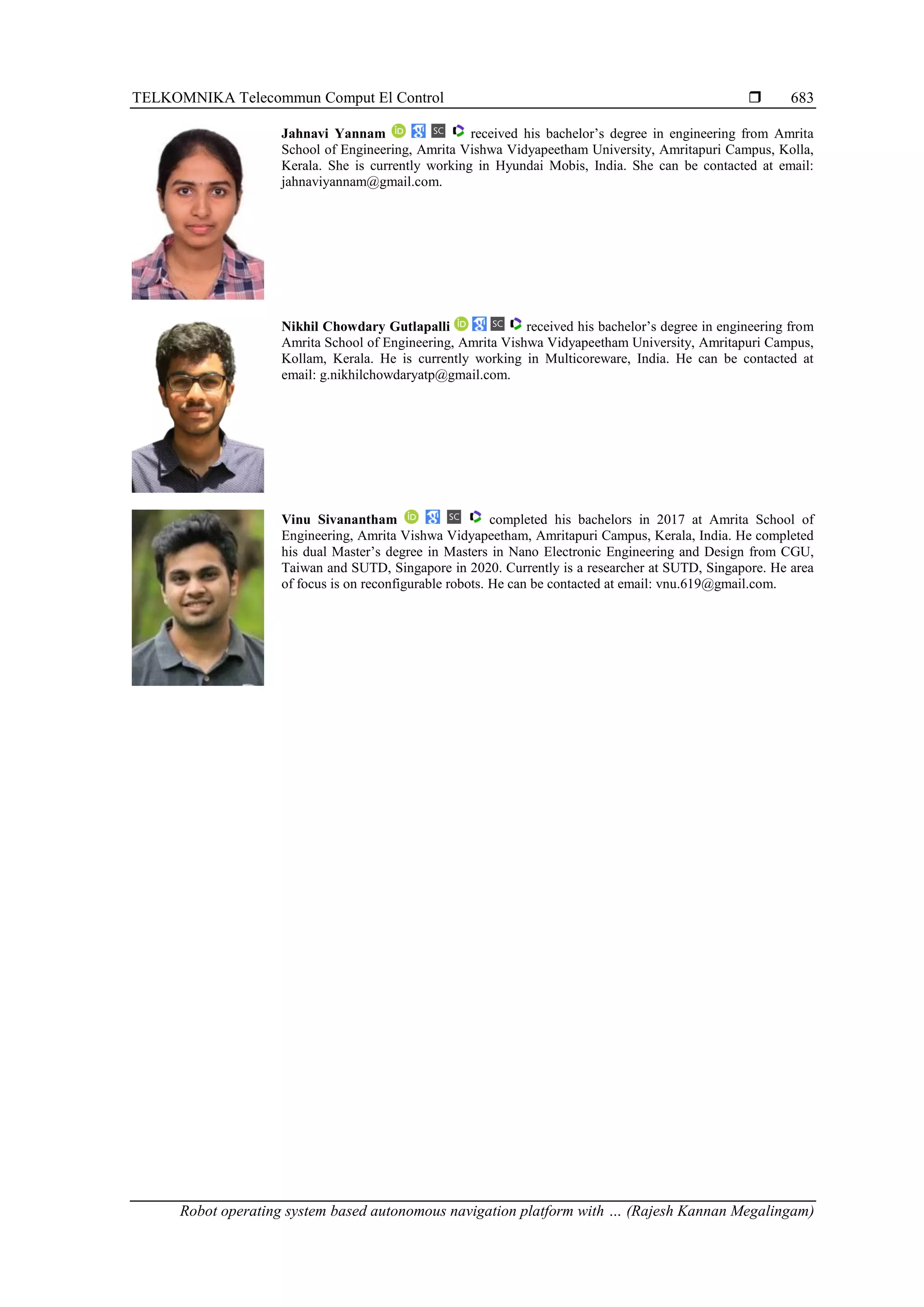 Robot Operating System Based Autonomous Navigation Platform With Human Robot Interaction Pdf