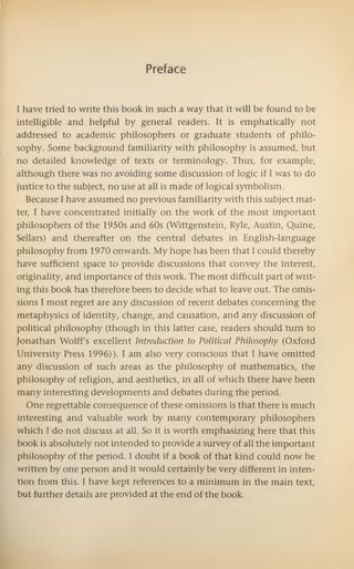 Contemporary Philosophy Philosophy In English Since 1945 Thomas Baldwin ...