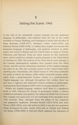 Contemporary Philosophy Philosophy In English Since 1945 Thomas Baldwin ...