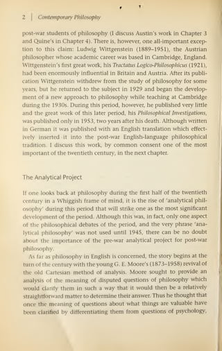 Contemporary Philosophy Philosophy In English Since 1945 Thomas Baldwin ...