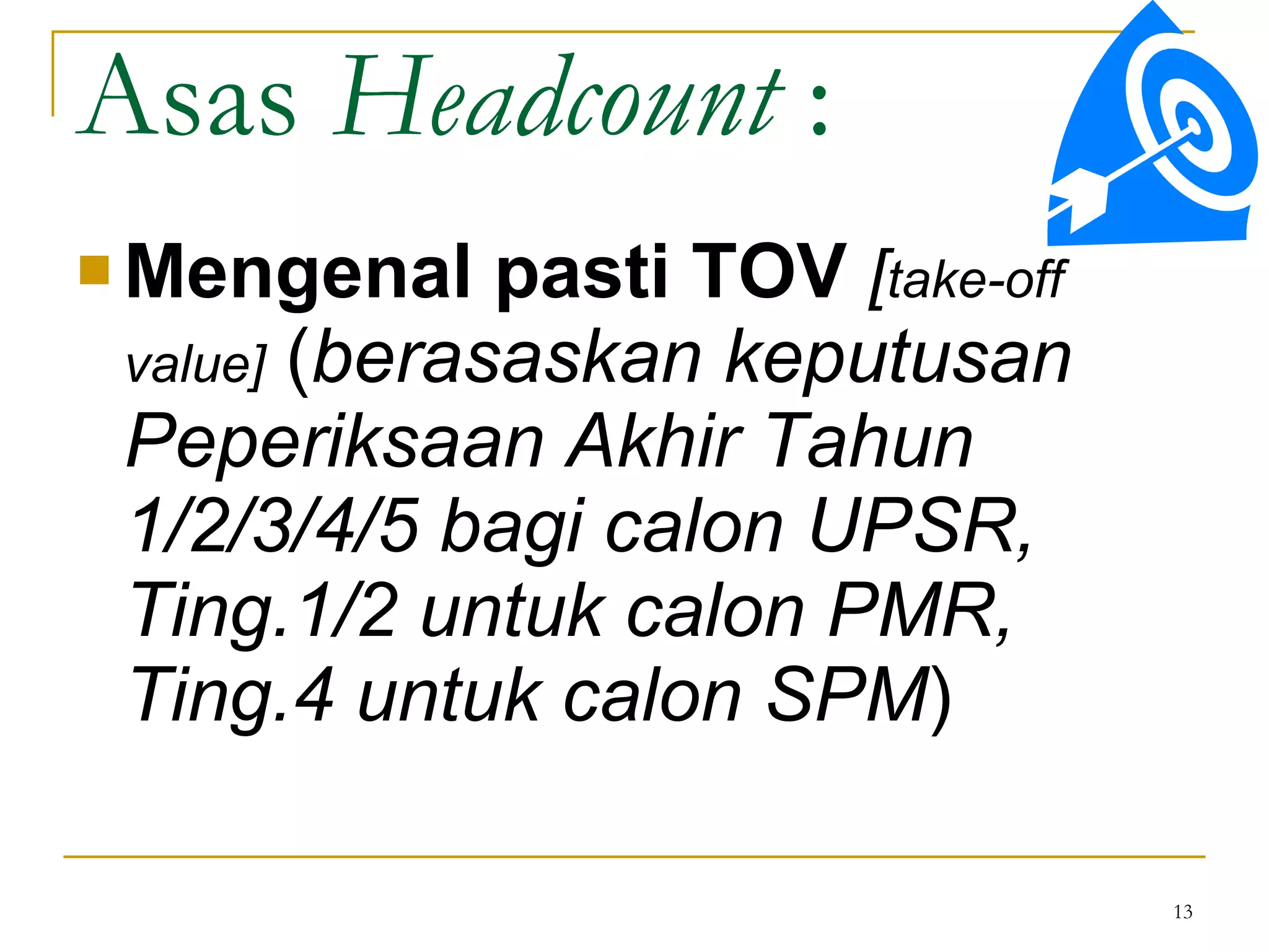 Headcount Sebagai Panduan Untuk Guru Baru | PPT
