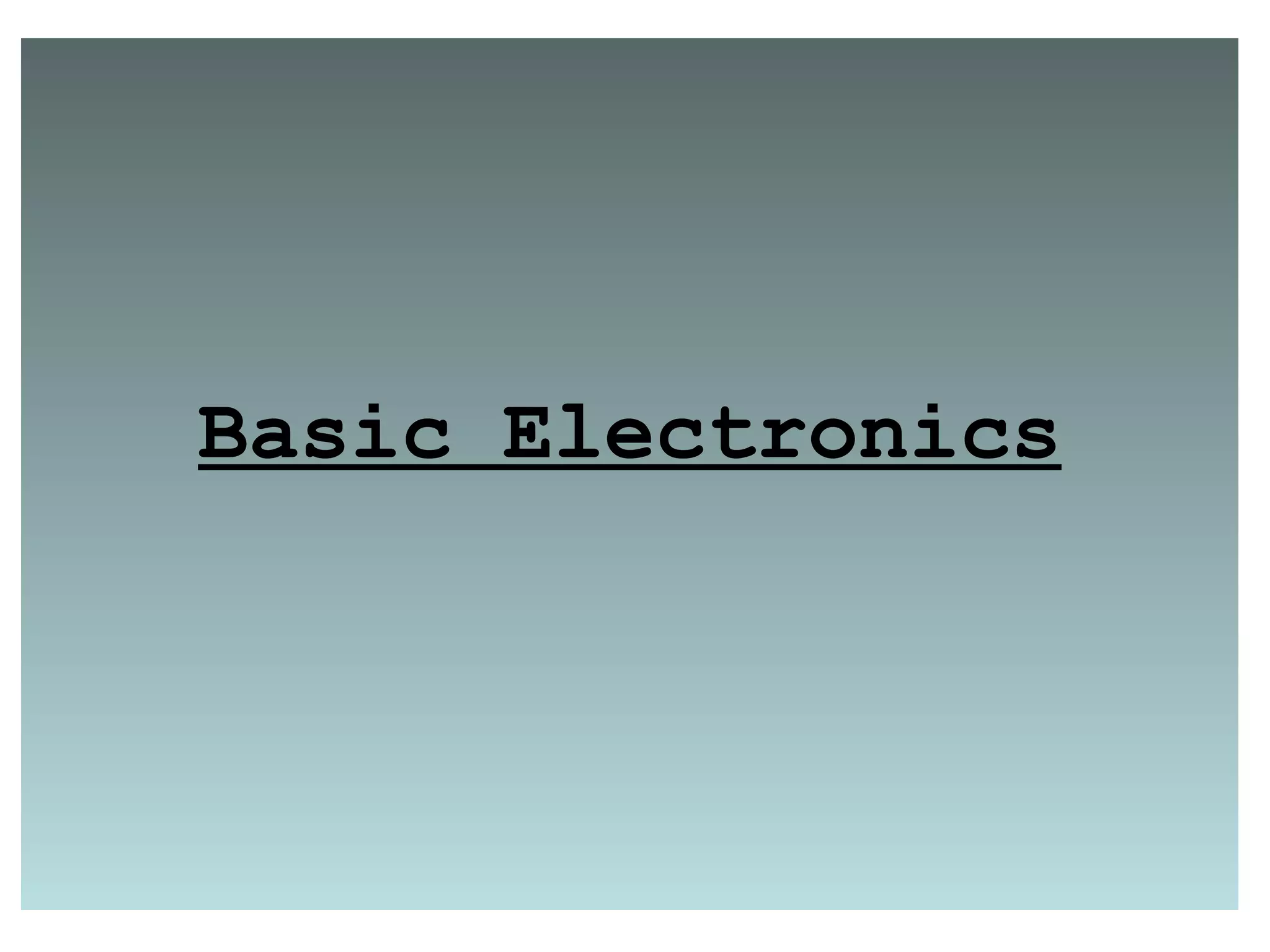 basic-electronics | PPT