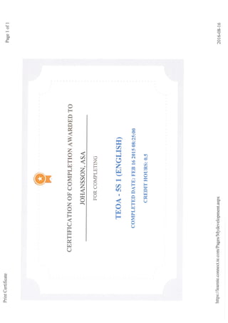 TEOA - 5S 1 (English) | PDF