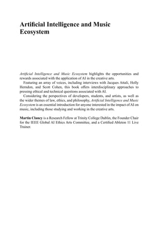Artificial Intelligence And Music Ecosystem Martin Clancy | PDF