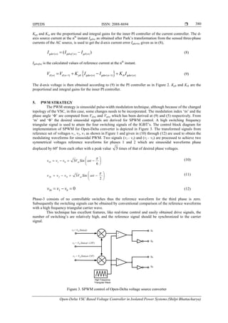 Open-Delta VSC Based Voltage Controller in Isolated Power Systems | PDF