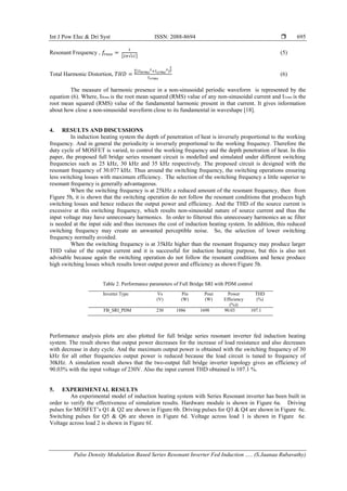 Pulse Density Modulation Based Series Resonant Inverter Fed Induction Heater System | PDF | Home ...