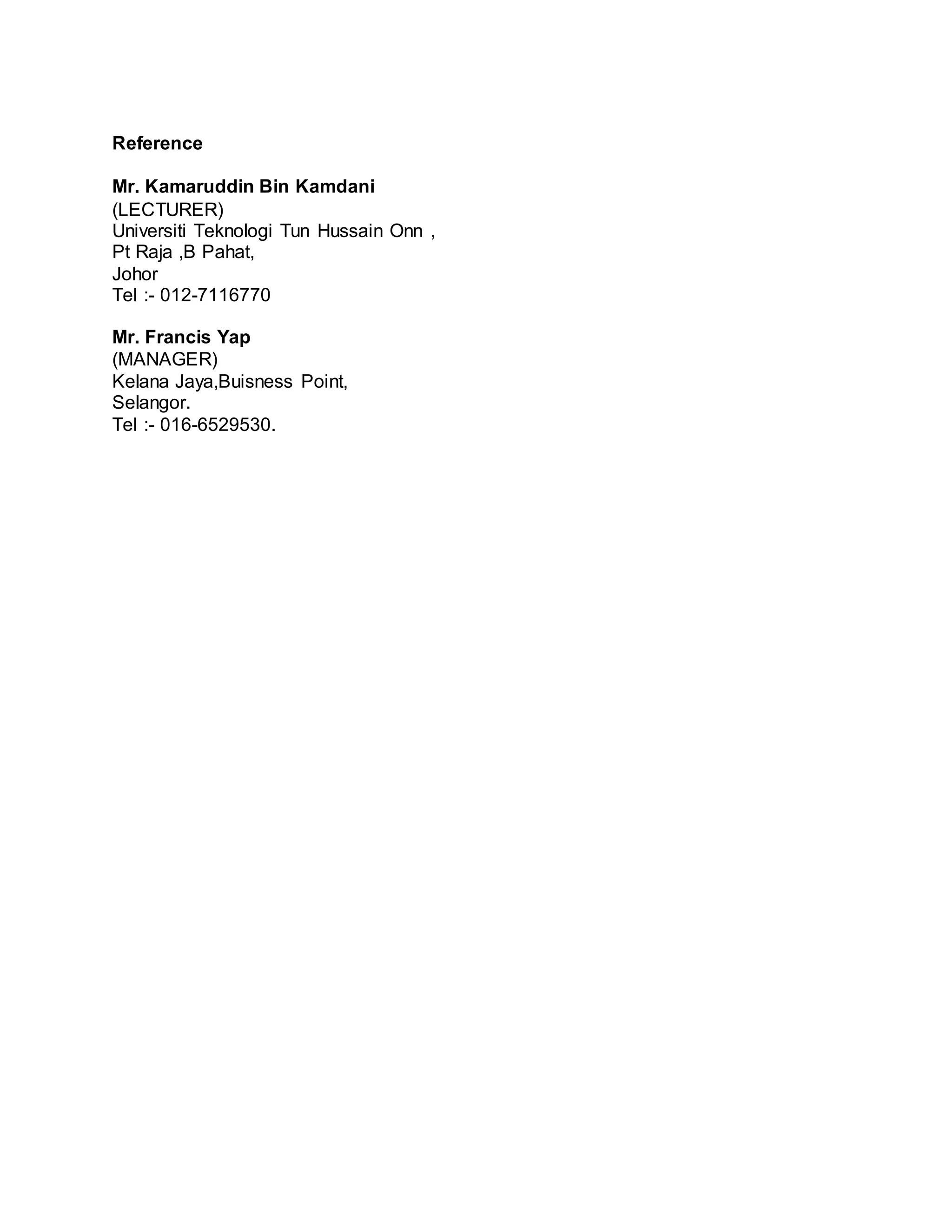 RESUME RAZALI - NEW | DOCX | Business Utilities | Business