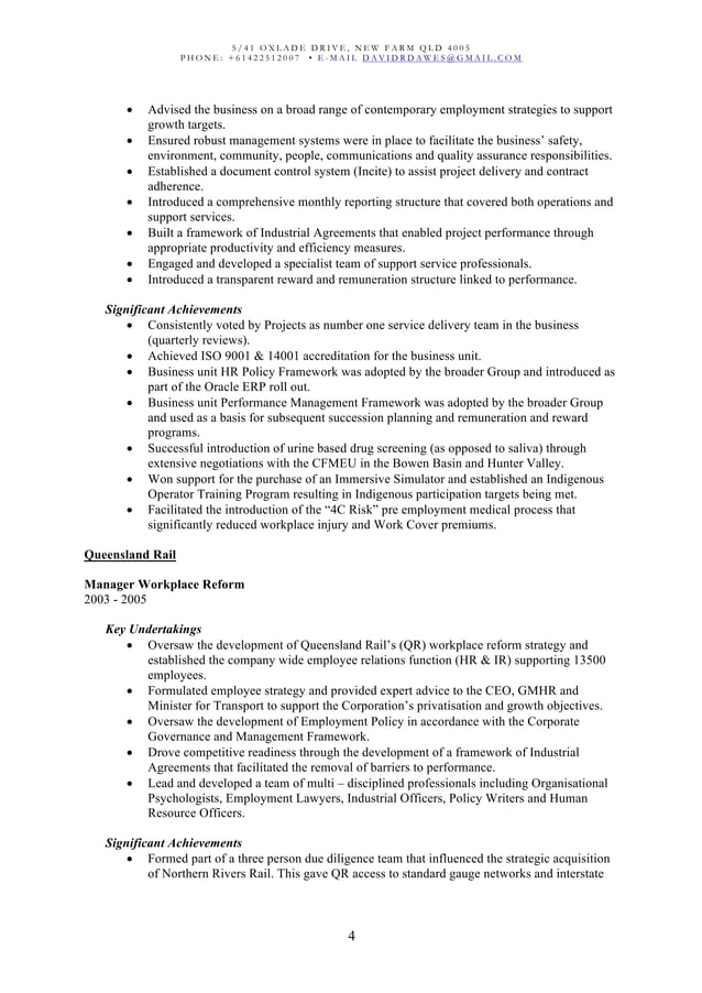 David Dawes CV Jan 2017 | PDF