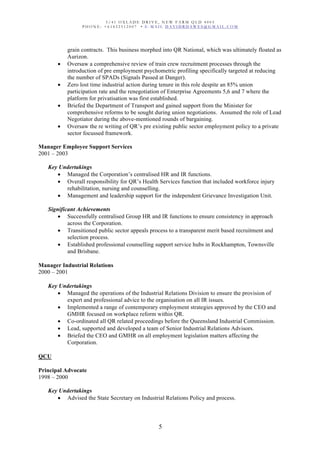 David Dawes CV Jan 2017 | PDF | Human Resources | Business