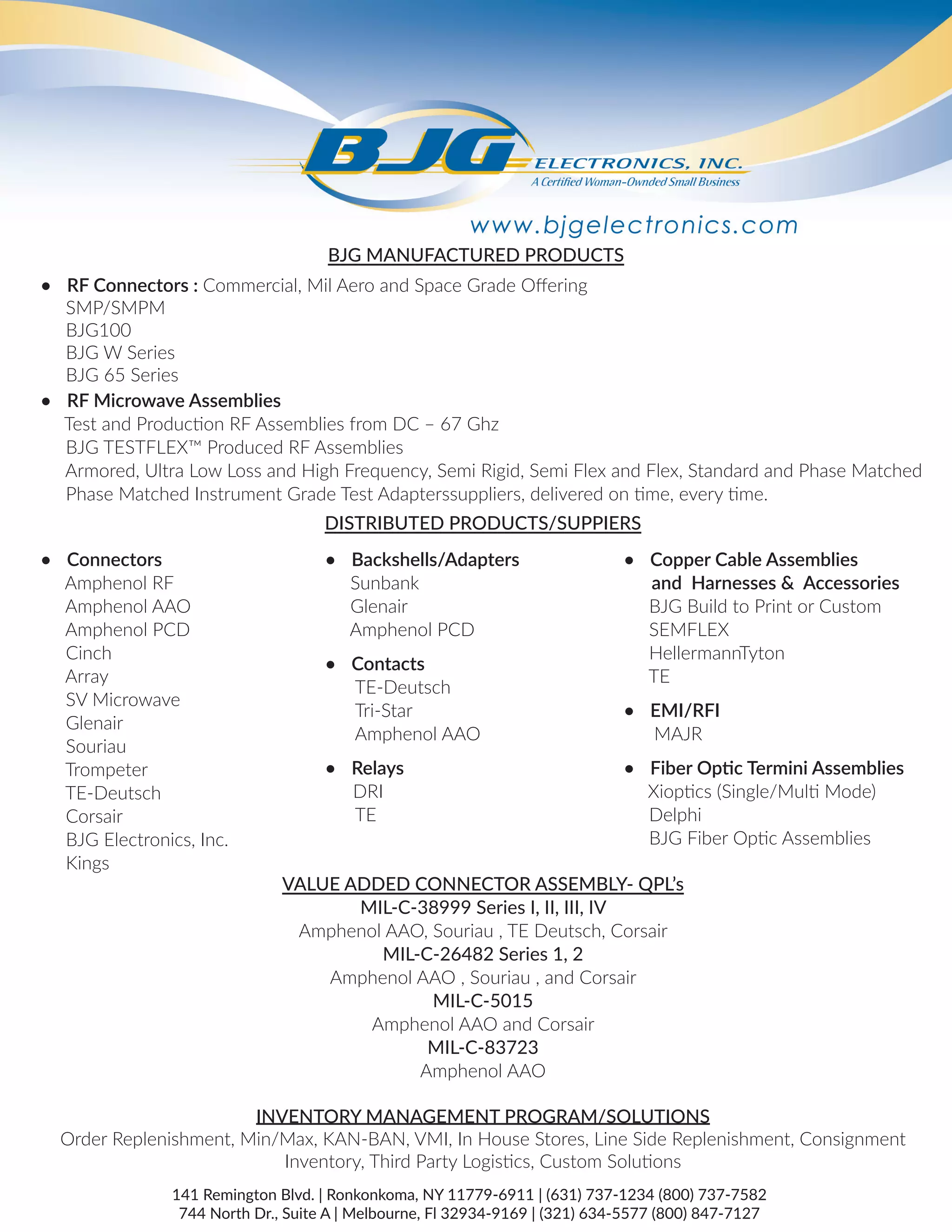 BJG Corporate Overview May 2015 | PDF