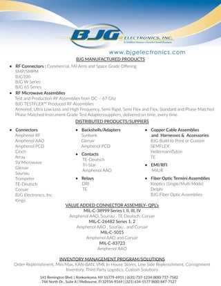 BJG Corporate Overview May 2015 | PDF | Computer Peripherals | Computing