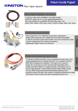 KINGTON-Fiber Passive Series | PDF | Technology & Computing