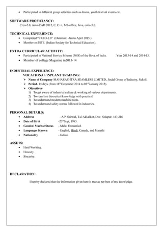 MUSTAFA SAKKARGE (RESUME) | DOC | Education