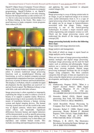 Image Processing in the Current Scenario | PDF | Photo Editing Software | Computer Software and ...