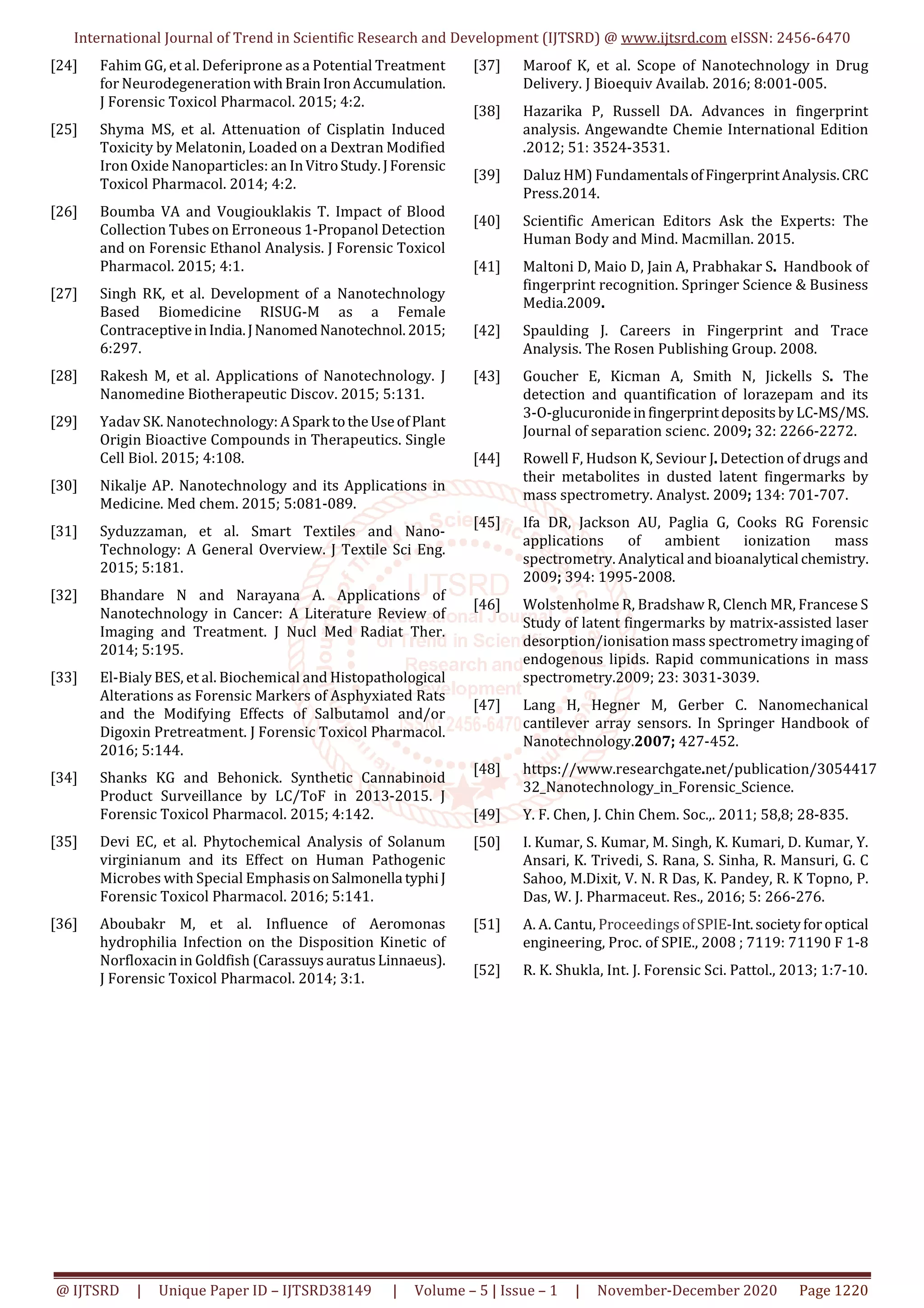 Introduction to Nanotechnology and Its Applications in Forensic ...