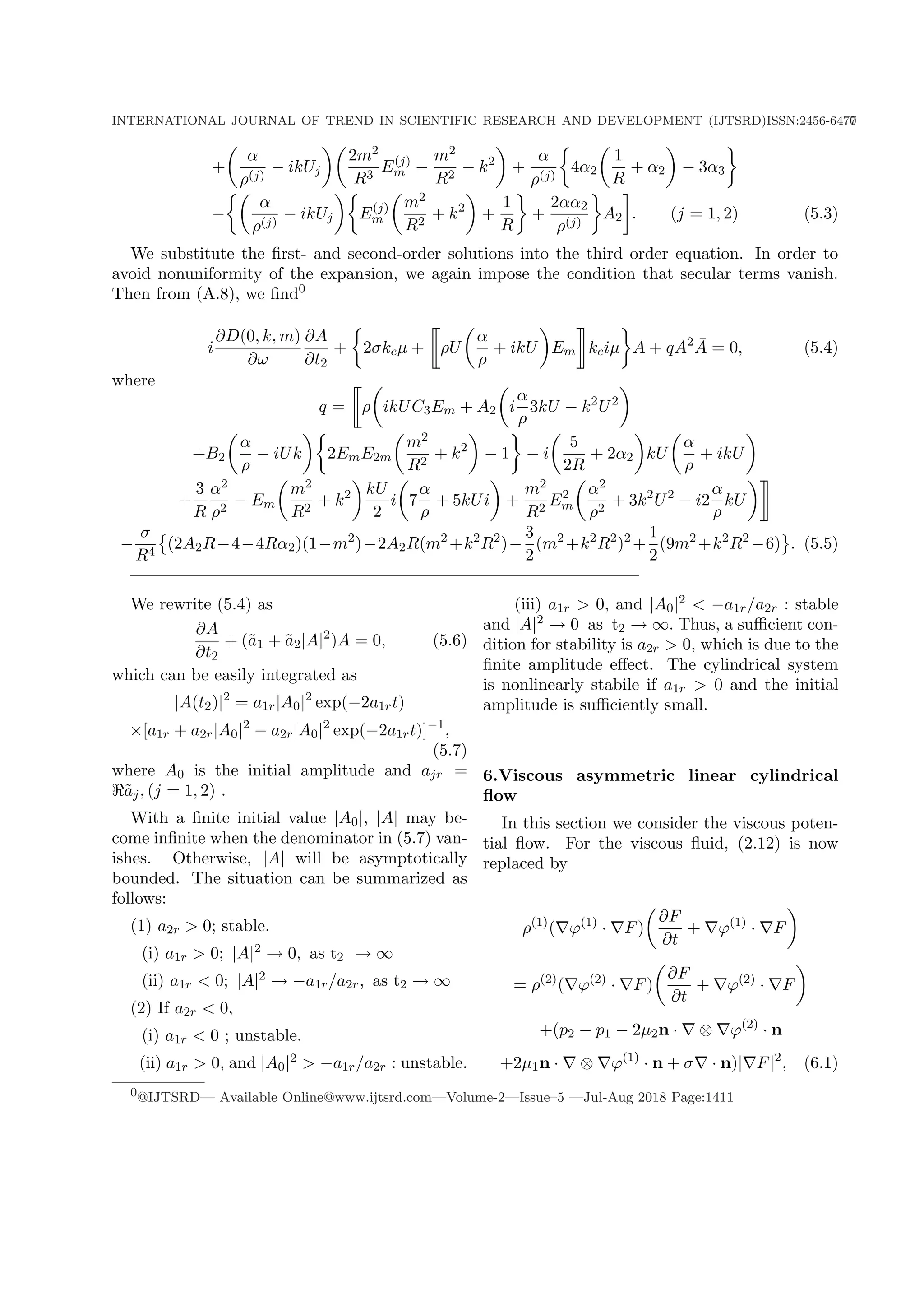 Nonlinear Asymmetric Kelvin-Helmholtz Instability Of Cylindrical Flow With Mass And Heat ...