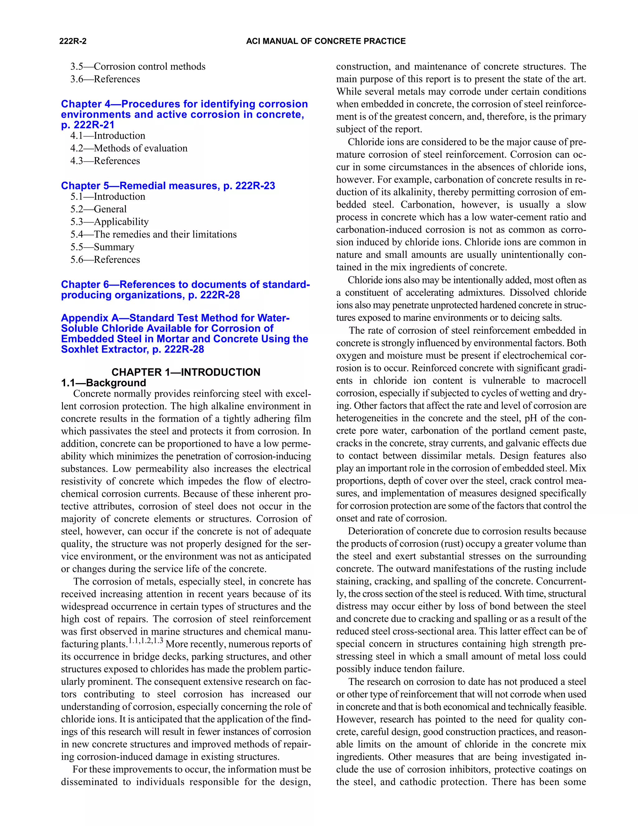 222 r 96 - corrosion of metals in concrete | PDF