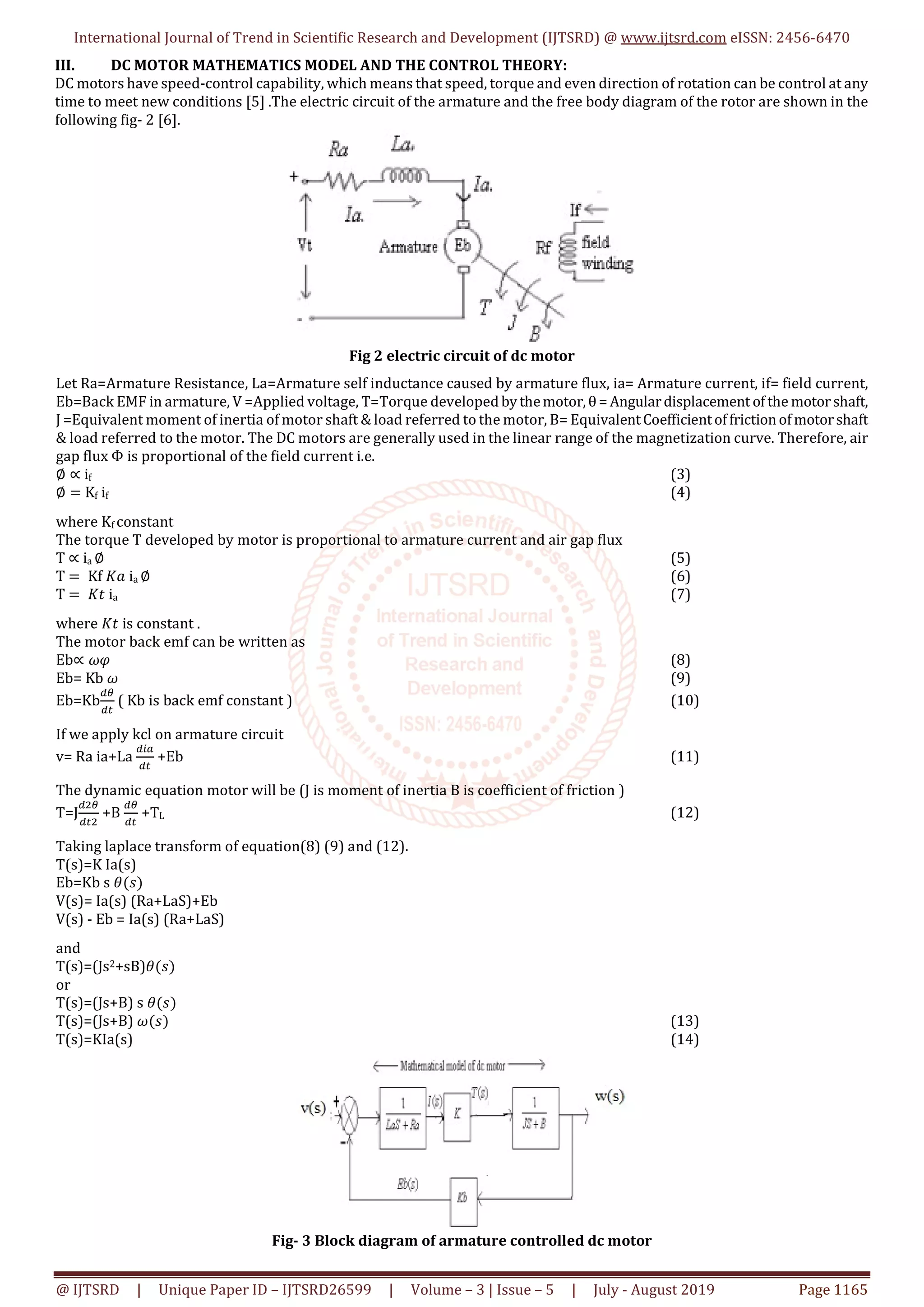 Speed Control of DC Motor using PID Controller for Industrial ...