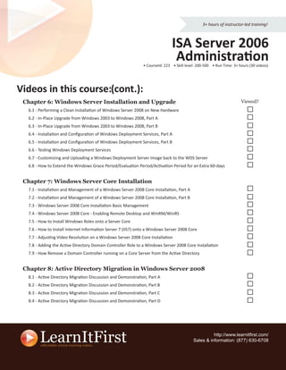 ISA Server 2006 Administration | PDF