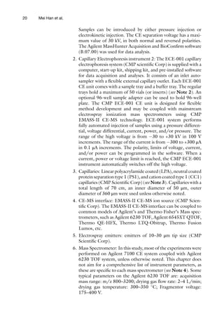 Capillary Electrophoresismass Spectrometry Methods And Protocols ...