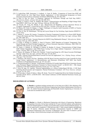 Towards More Reliable Renewable Power Systems - Thermal Performance ...