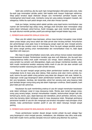 Membangun karakter anak usia dini | PDF