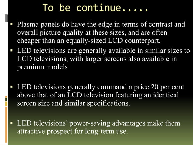 LCD vs LED vs Plasma | PPT