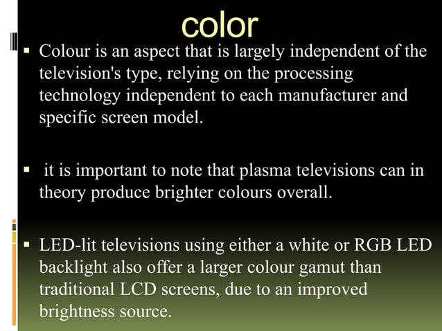 LCD vs LED vs Plasma | PPT
