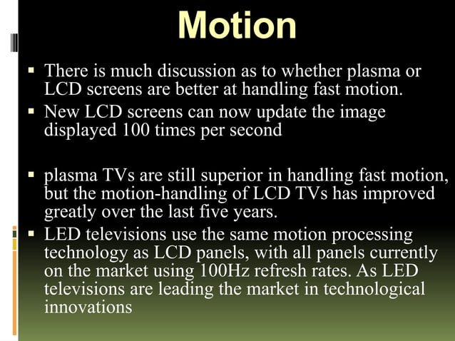 LCD vs LED vs Plasma | PPT