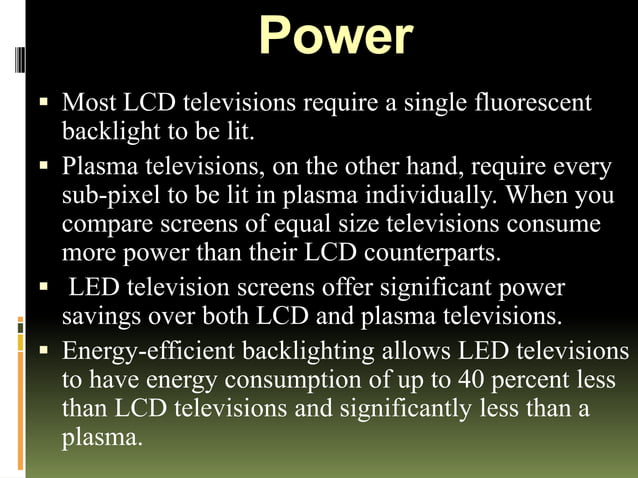 LCD vs LED vs Plasma | PPT