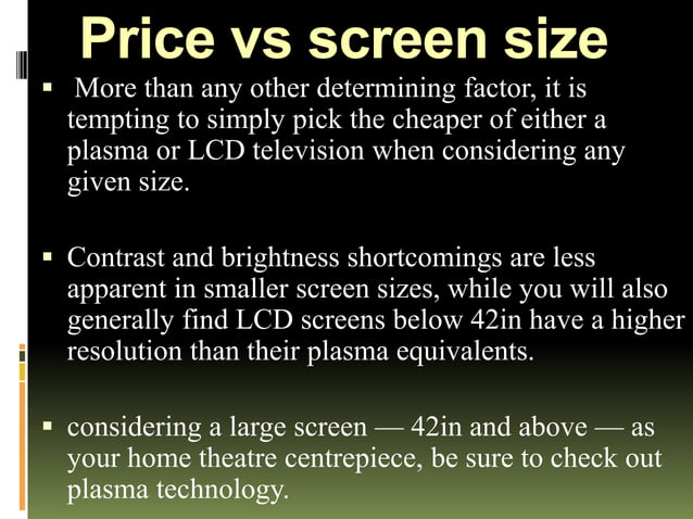 LCD vs LED vs Plasma | PPT