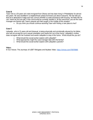 LGBTQ CASE MANAGEMENT PROTOCOL-AFAHO | DOCX | Debated Sensitive Social ...