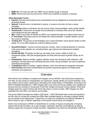 LGBTQ CASE MANAGEMENT PROTOCOL-AFAHO | DOCX | Debated Sensitive Social ...