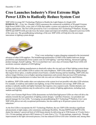 Cree introduces XHP | PDF