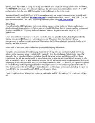 Cree introduces XHP | PDF