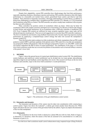 Two-link lower limb exoskeleton model control enhancement using ...