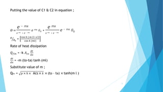 Conduction - Extended Surface - fins | PPTX | Physics | Science