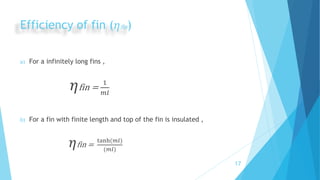 Conduction - Extended Surface - fins | PPTX | Physics | Science