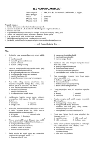 223375604 tes-masuk-smp edit | PDF